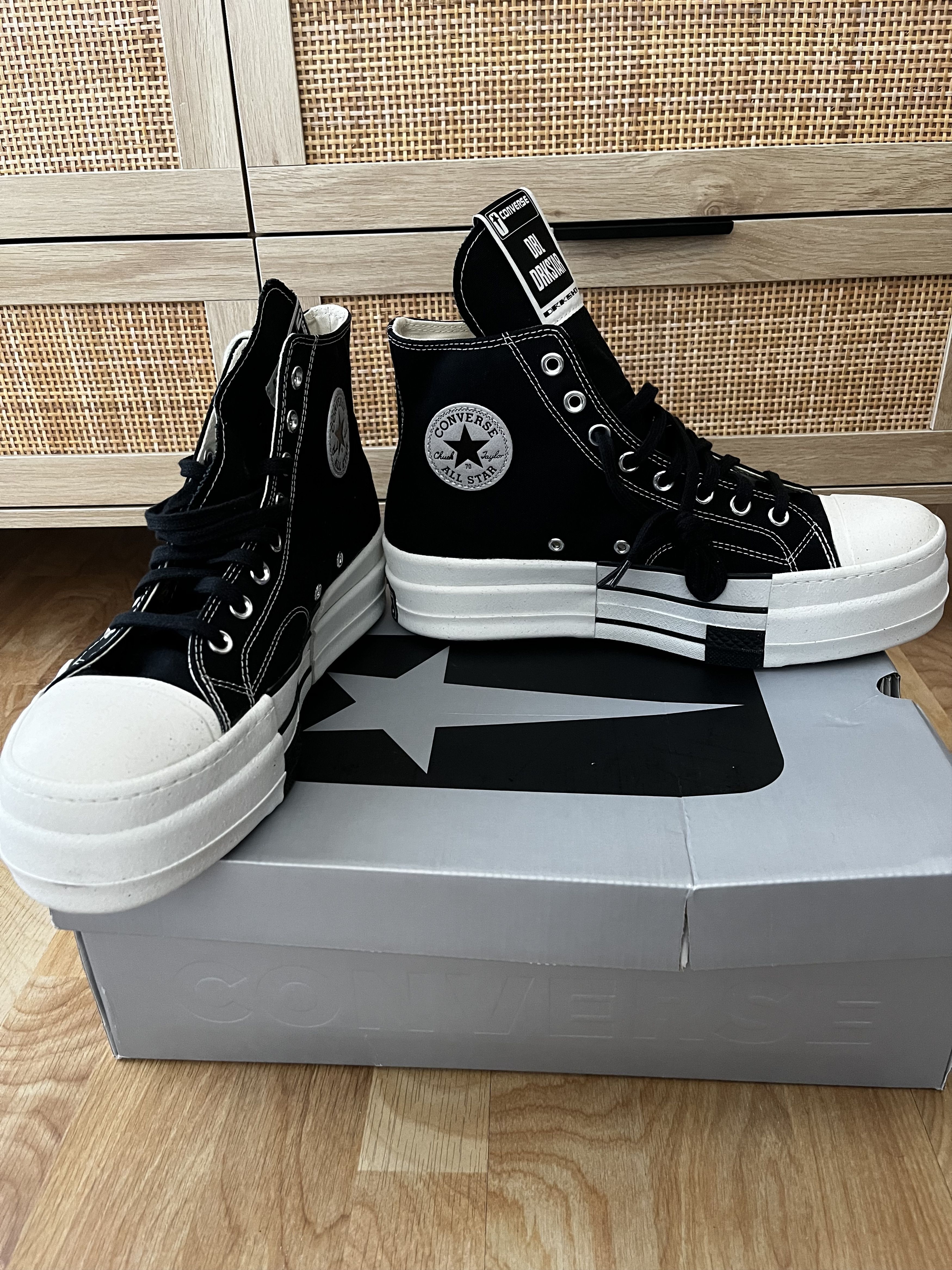 Rick Owens Converse x Rick Owens DRKSHDW DBL DRKSTAR Chuck 70 High Blac ...