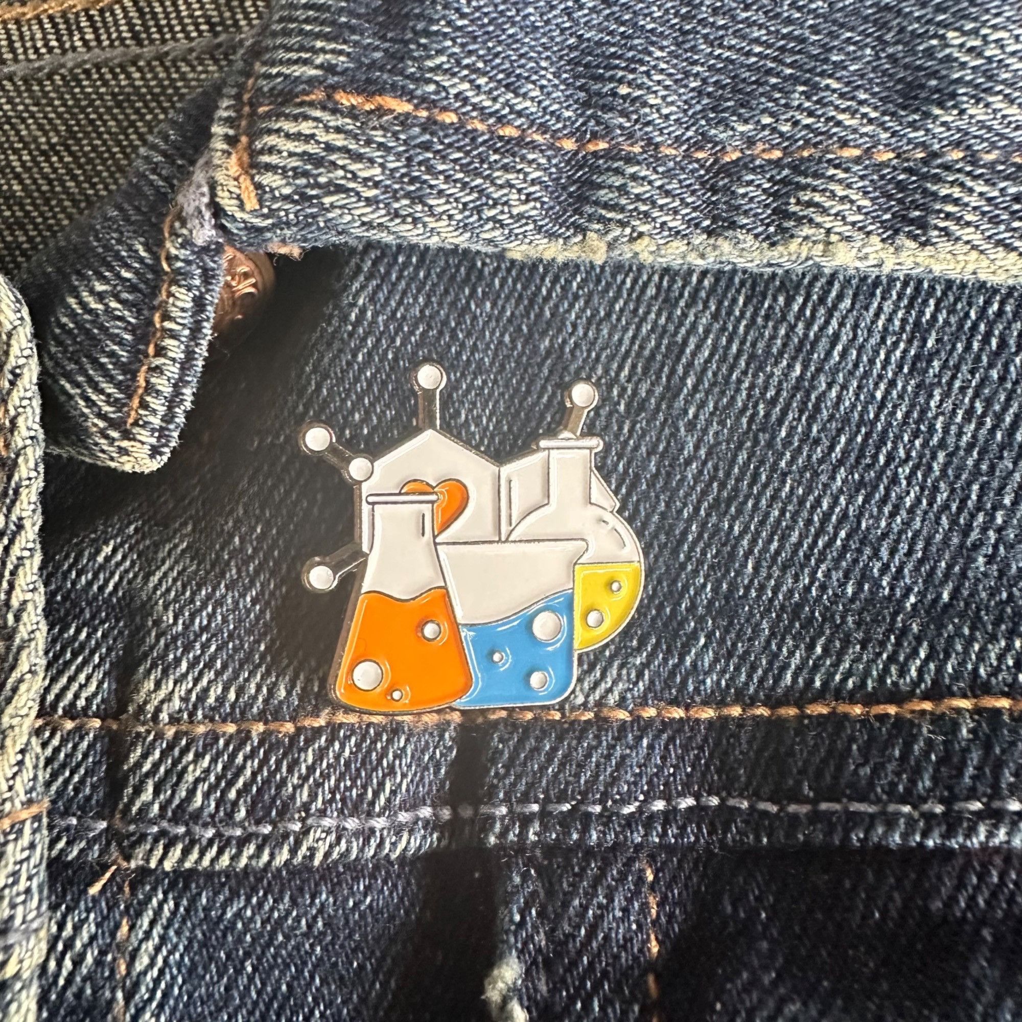 Other 🤩Science Beaker Enamel Pin Cartoon Chemistry Laboratory Exp | Grailed