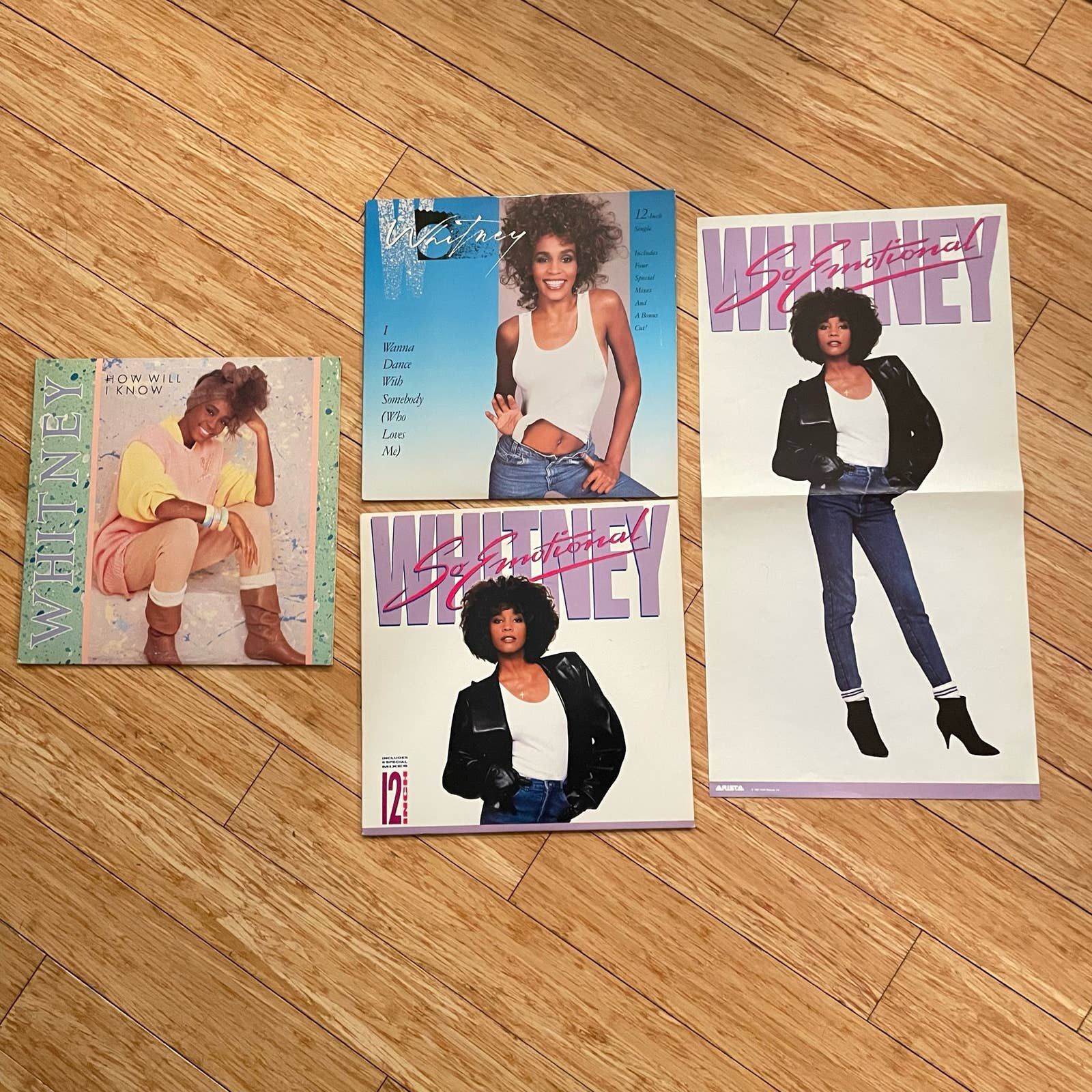 Blank Lot of 3 Whitney Houston 12" Single Vinyl Records + Poster | Grailed