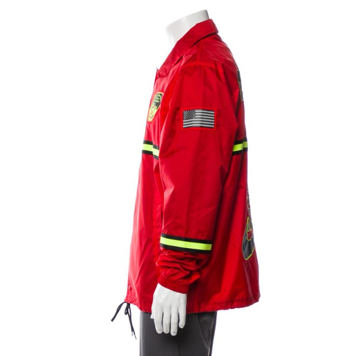 Nike Nike FDNY Coach Jacket Red New York Fire Department | Grailed