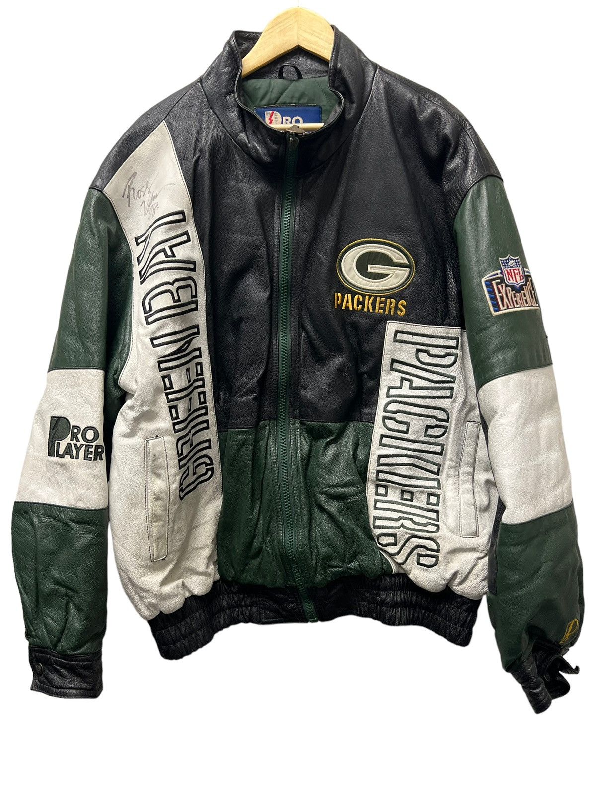 Pro Player Vintage pro player greenbay packers leather jacket authentic ...