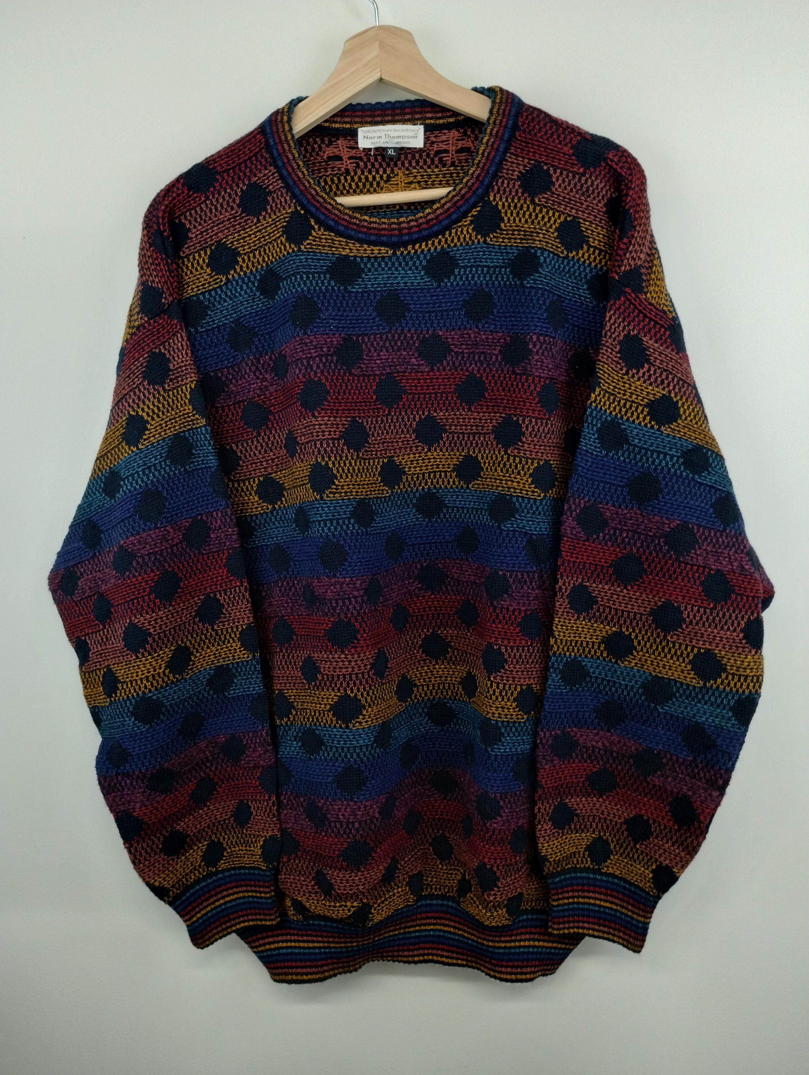 Coloured Cable Knit Sweater × Streetwear × Vintage Vintage Norm ...