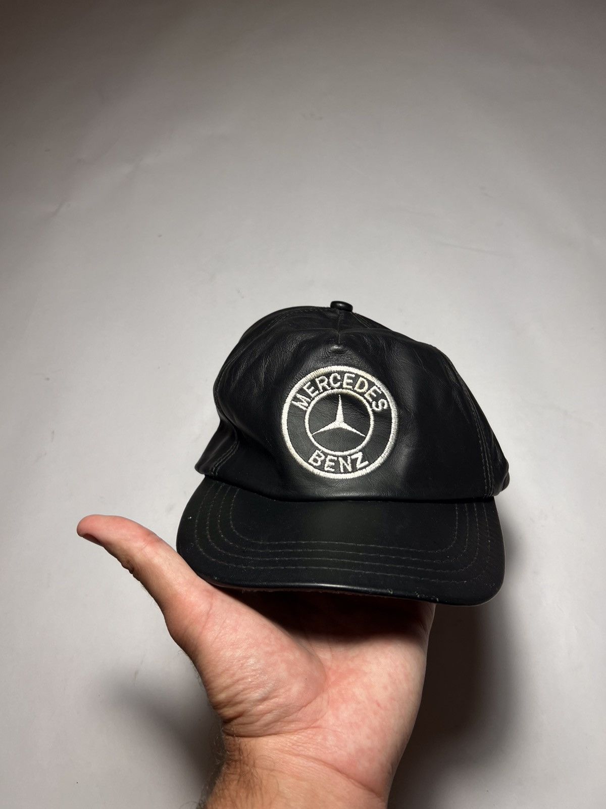 Made In Usa × Mercedes Benz × Vintage Vintage Mercedes Benz leather hat ...