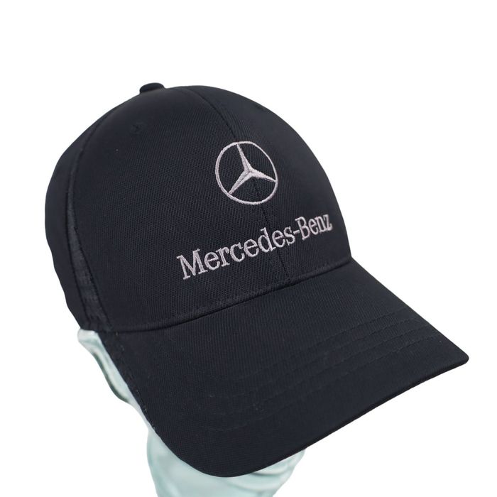Mercedes Benz Authentic Mercedes-Benz Logo Spellout Fitted Hat | Grailed