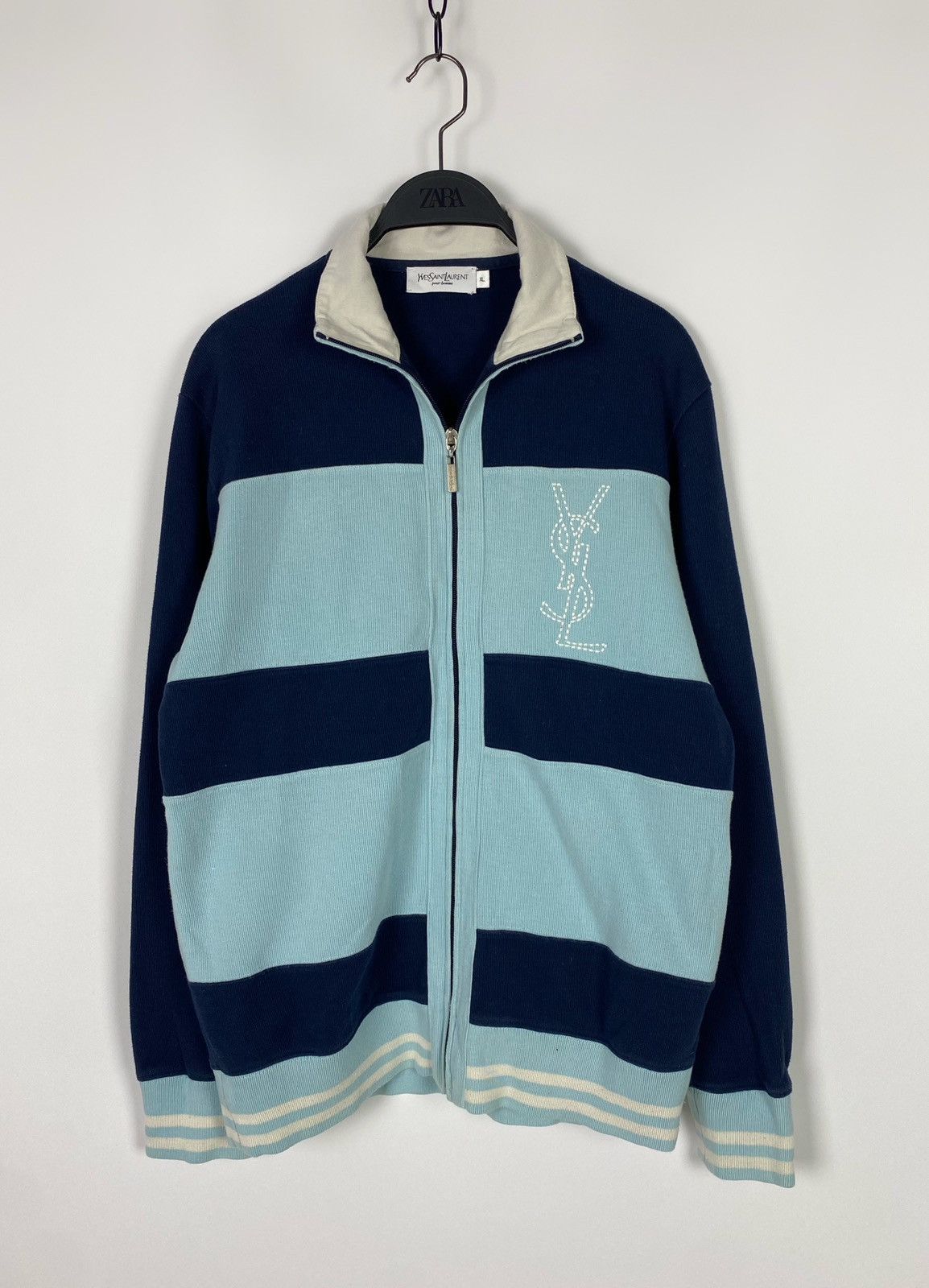 Vintage 1990’s Vintage YSL Yves Saint Laurent Full Zip Sweater | Grailed
