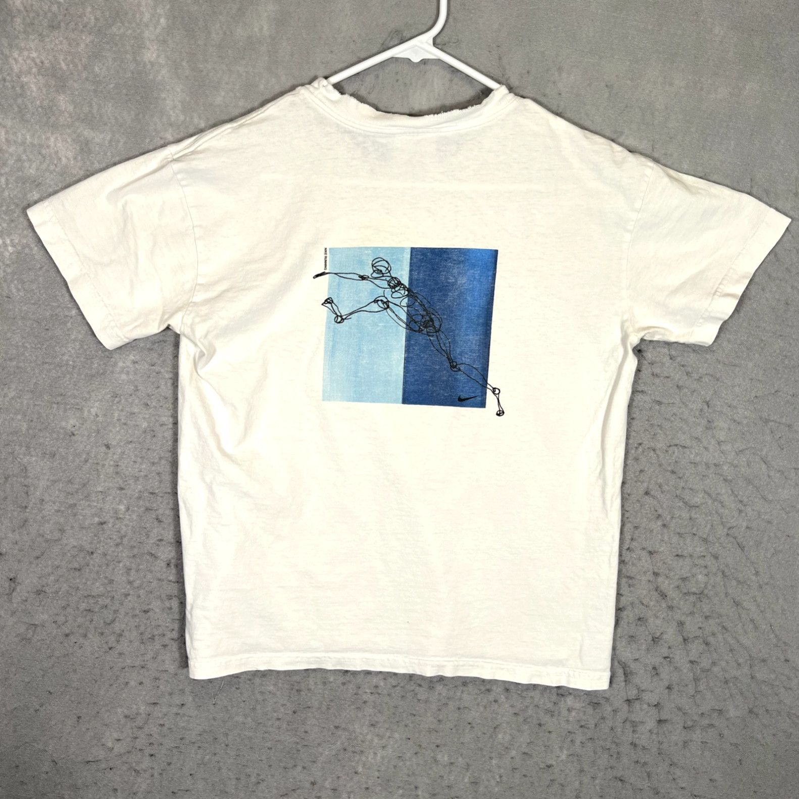 Nike A1 Vintage 90s Nike Running Stick Figure Shirt Adult Medium White ...