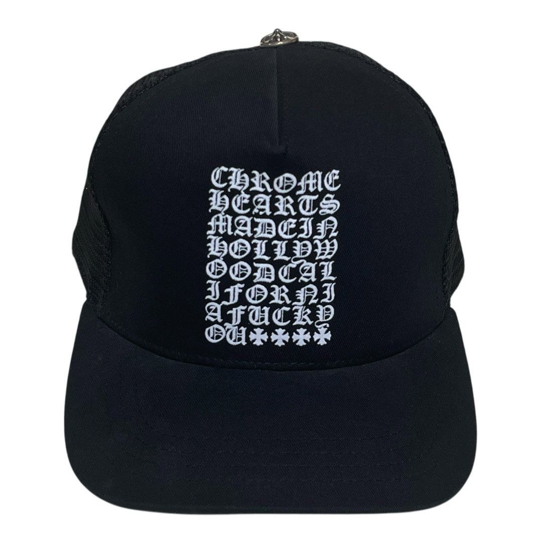 Chrome Hearts Chrome Hearts Eye Chart Made In Hollywood Black Trucker ...
