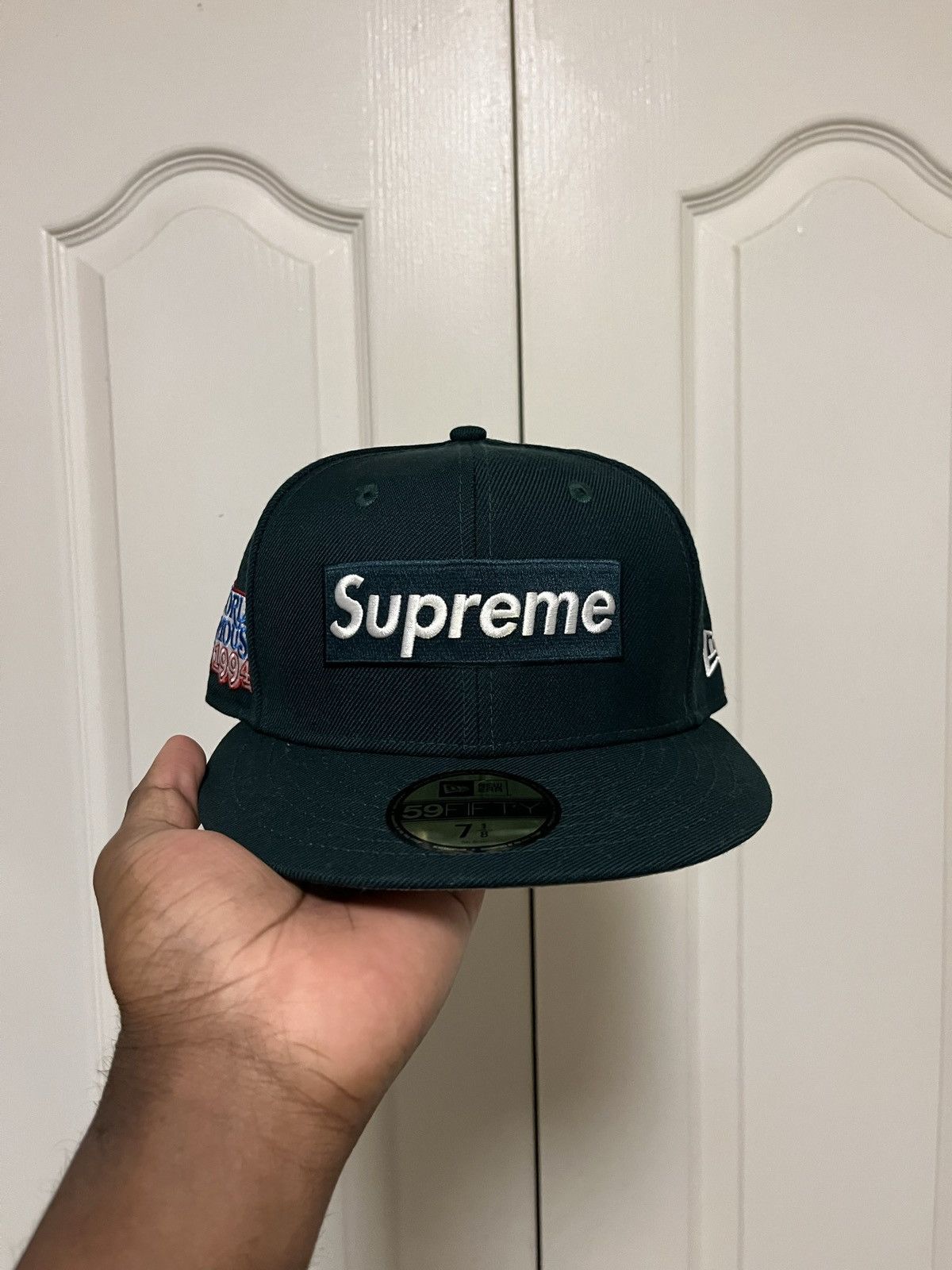 Supreme Supreme X New Era box logo fitted 7 1/8 | Grailed