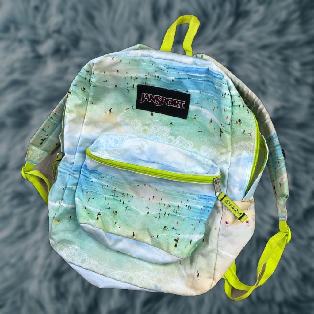 Jansport Jansport x Farm Rio Backpack Printed AOP Beach Ocean Water ...