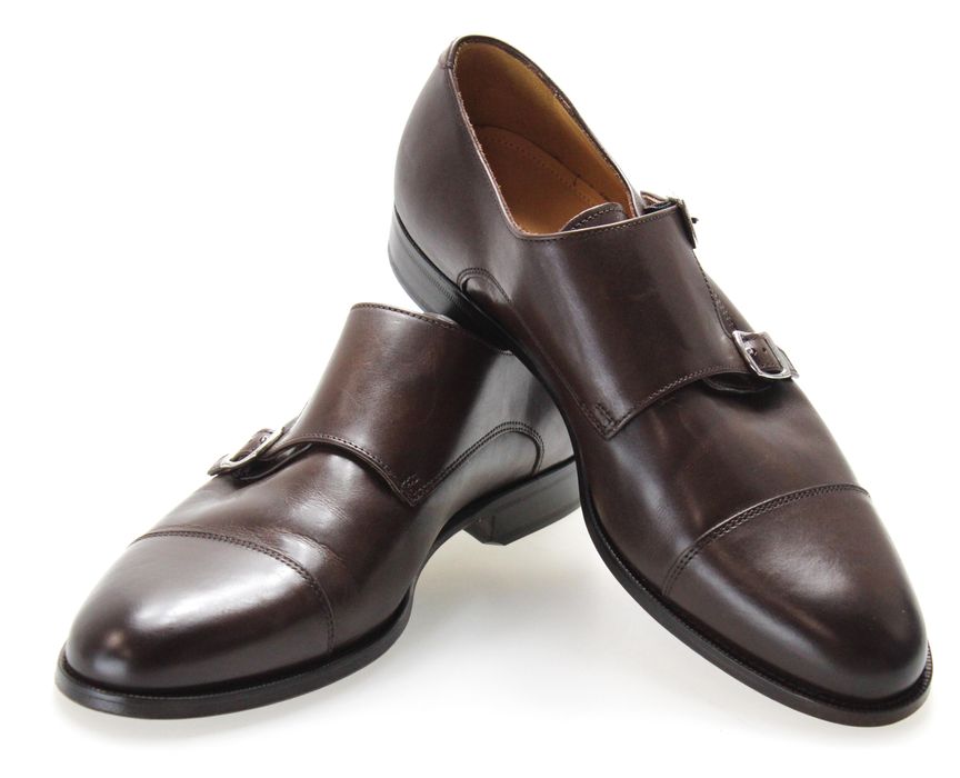 Suitsupply SUITSUPPLY Shoes Men's EU 42 Rigid Leather Double Monk Strap ...