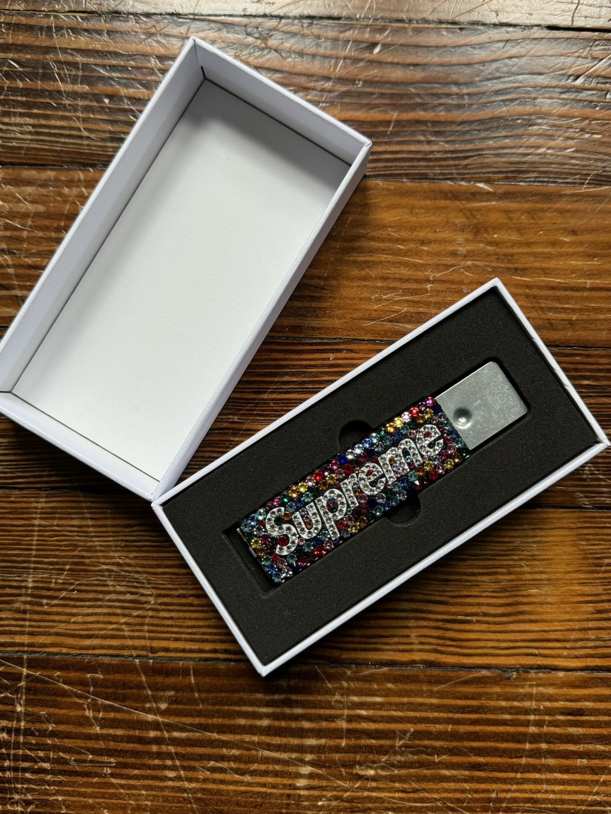 Supreme Supreme Swarovski Crystal Box Cutter Multicolor / Rainbow | Grailed