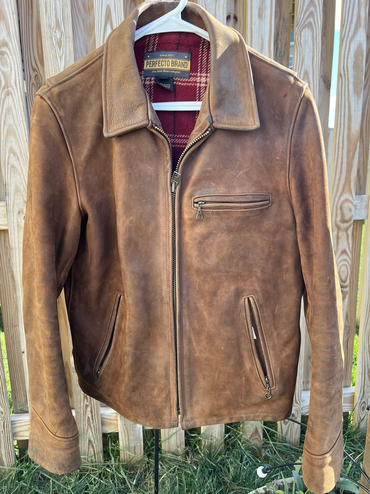 Schott Schott Leather Jacket - “Storm” Heavyweight Oiled Nubuck | Grailed