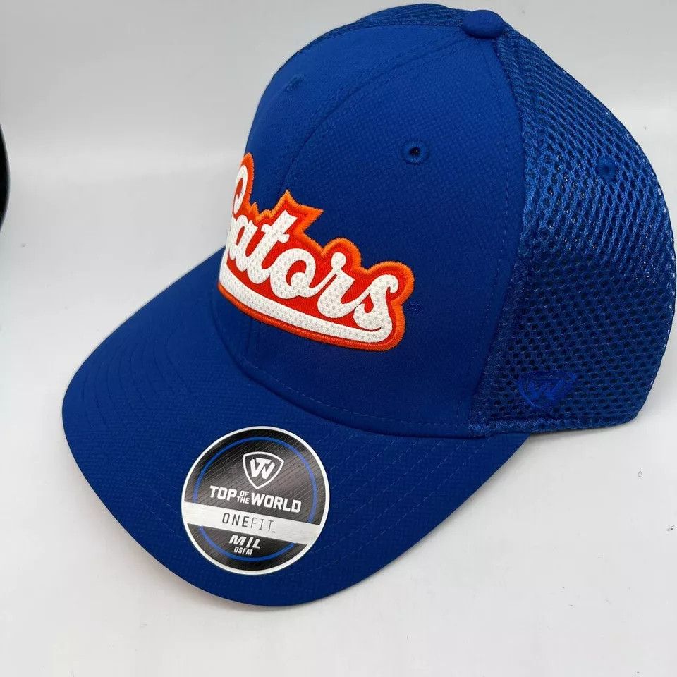 Top Of The World Florida Gators NCAA M/L Hat Stretch Fitted Cap Blue ...