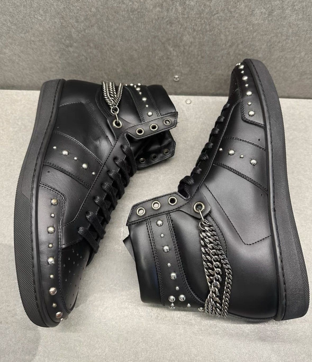 Saint Laurent Paris Saint Laurent Studded Hi Top Sneakers SL/22H | Grailed