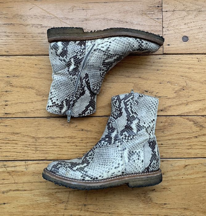 Maison Margiela Maison Margiela Snakeskin Python Embossed Anke Boots ...