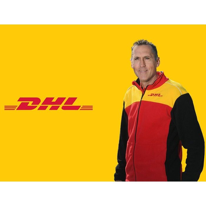 Dhl DHL Employee Uniform Full Zip Fleece Sweater Softshell XL | Grailed