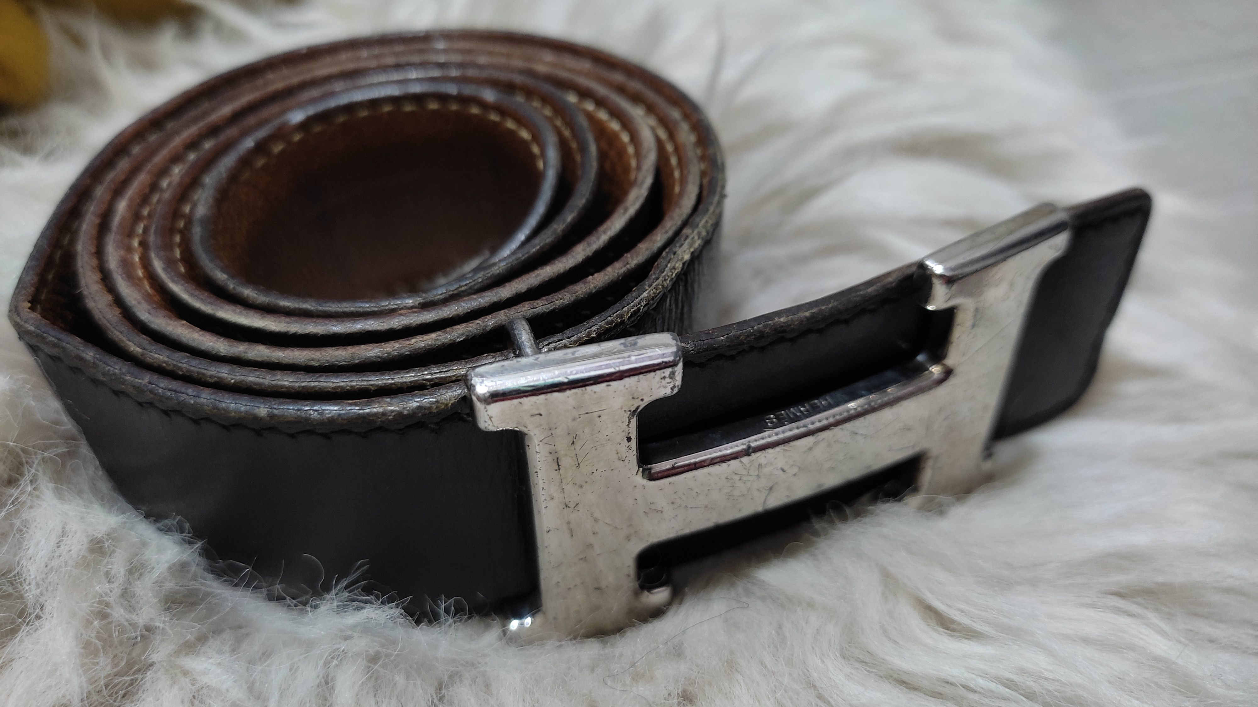 Hermes Cyber week Vintage hermes leather belt H logo | Grailed