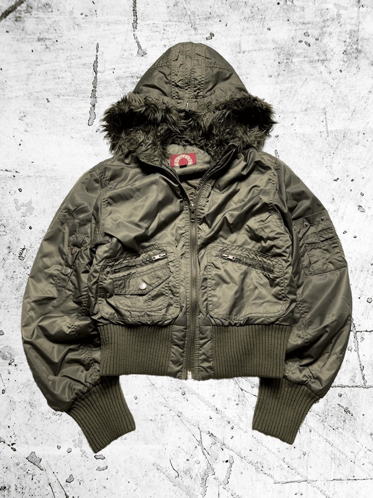 Other Vintage N2B 2000s faux fur cropped bomber jacket y2k style | Grailed