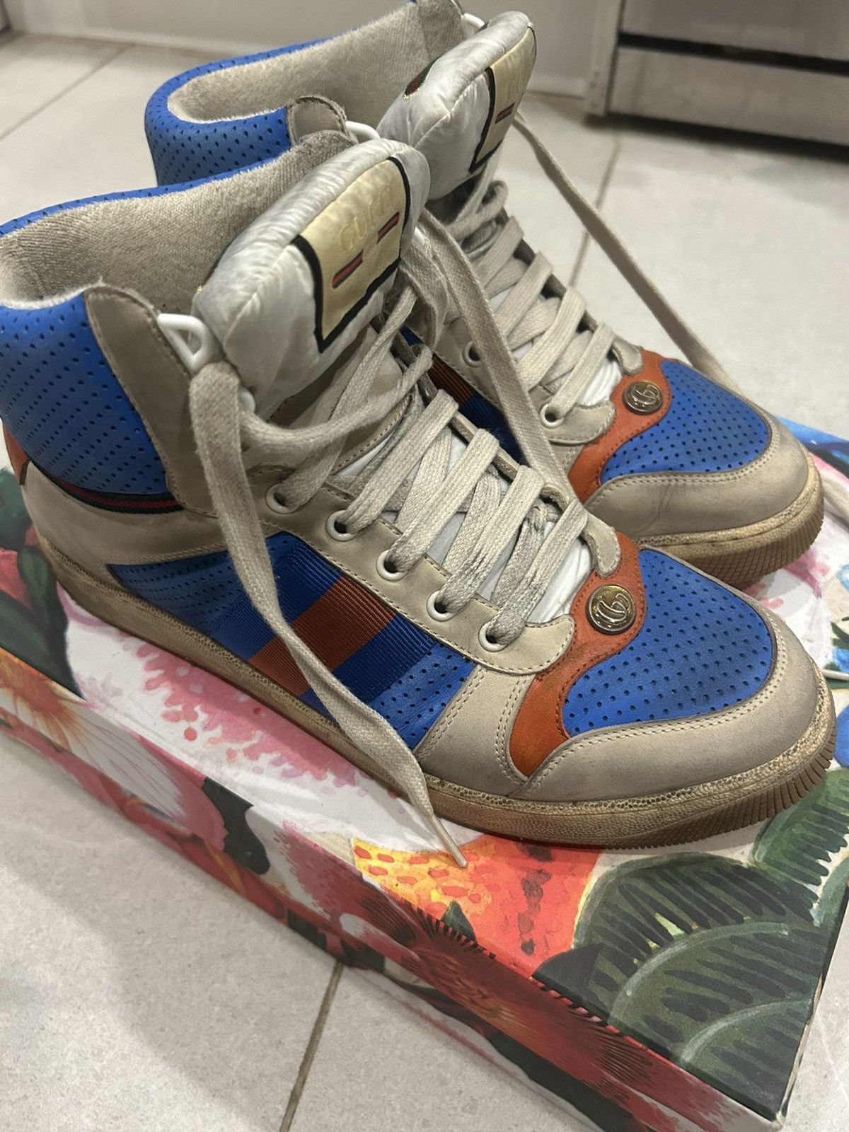 Gucci Gucci screener hi-tops | Grailed