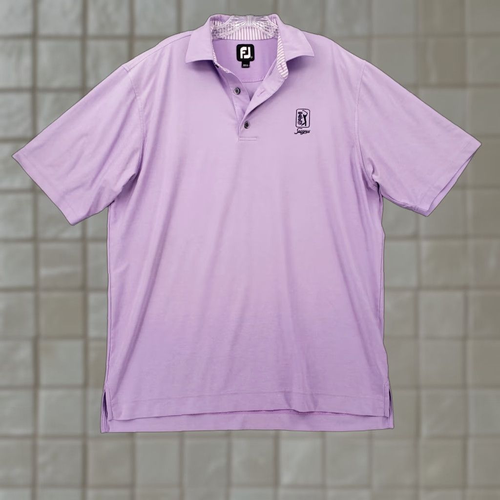 Vintage FJ Polo Shirt Mens L Purple Performance Golf Shirt Short Sleeve ...