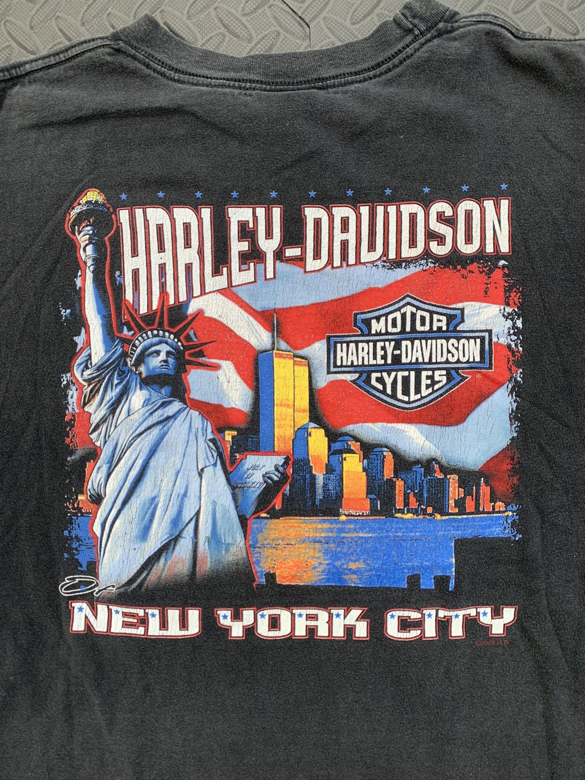 Harley Davidson 03' Harley Davidson NYC vintage twin towers shirt | Grailed