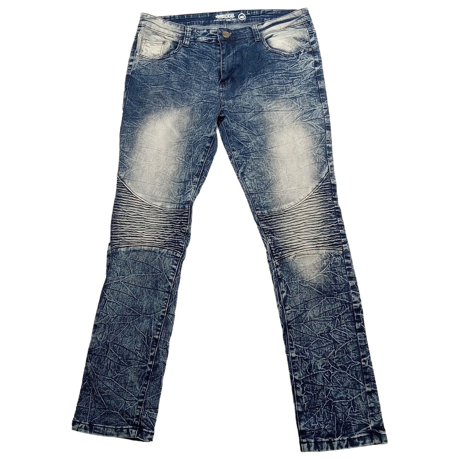 Mecca Mecca Jeans 36 X 32 Stretch Fit Distressed Denim Streetwear | Grailed