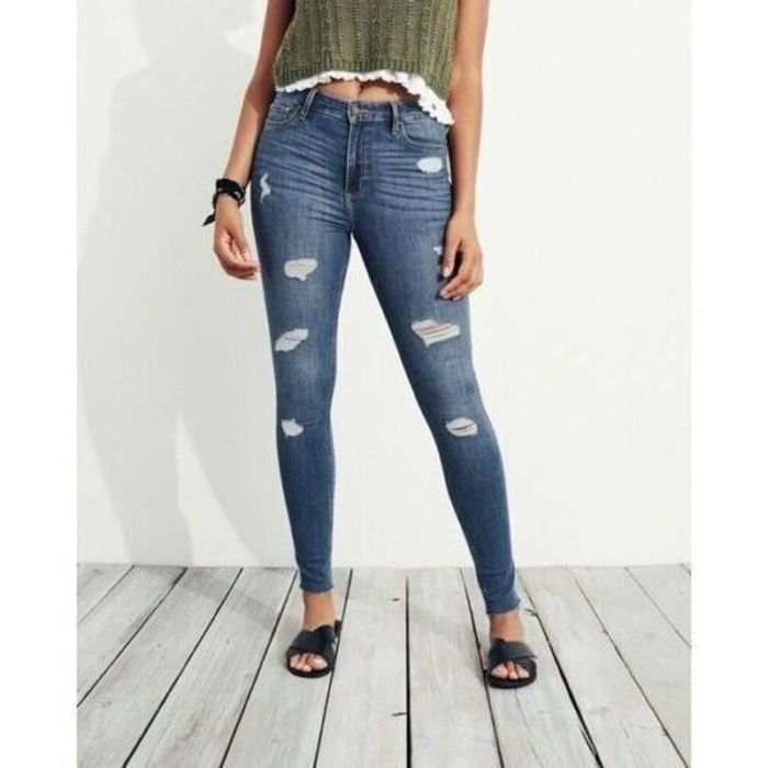Hollister Hollister High Rise Super Skinny Classic Stretch Jeans 5l Grailed