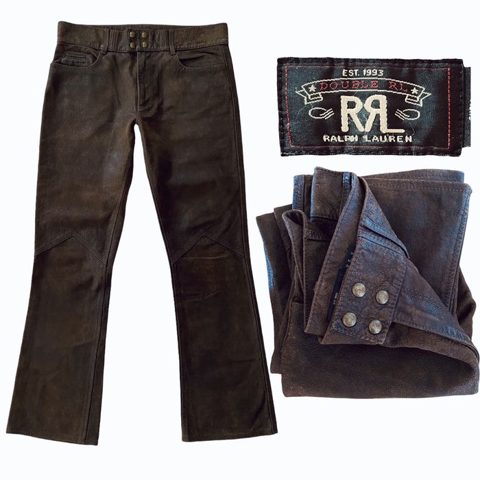 RRL Ralph Lauren RRL RALPH LAUREN LEATHER PANTS | Grailed