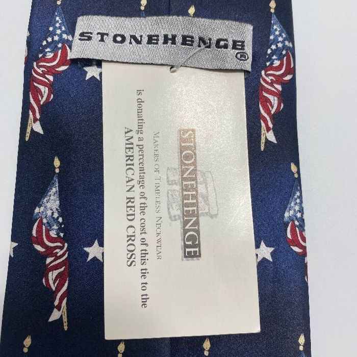 Stonehenge Stonehenge American Flag Silk Neck Tie | Grailed
