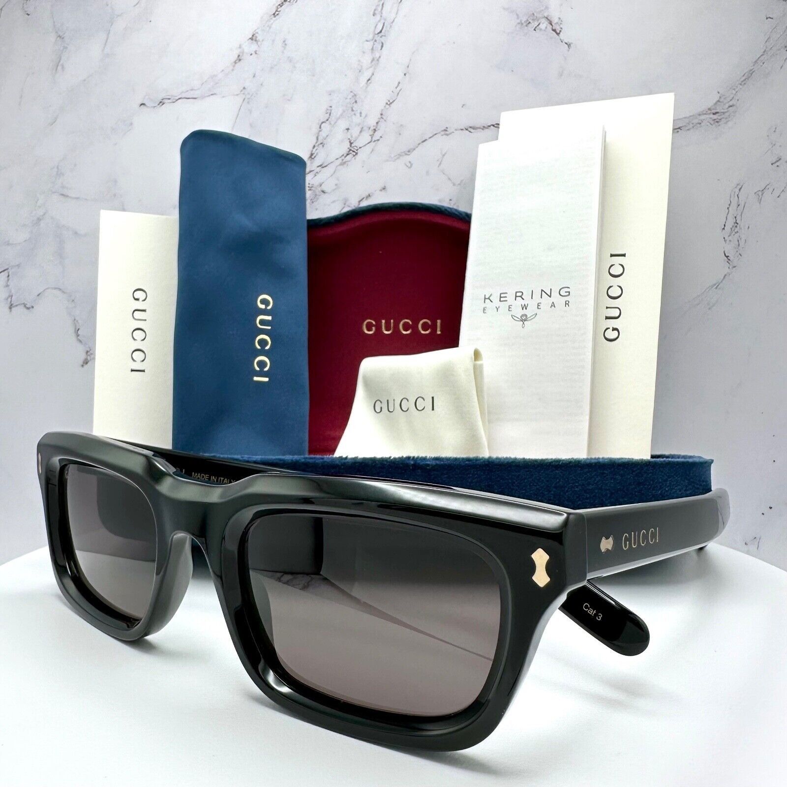 Gucci Gucci Black Sunglasses Gold Logo Rivetto Collection | Grailed
