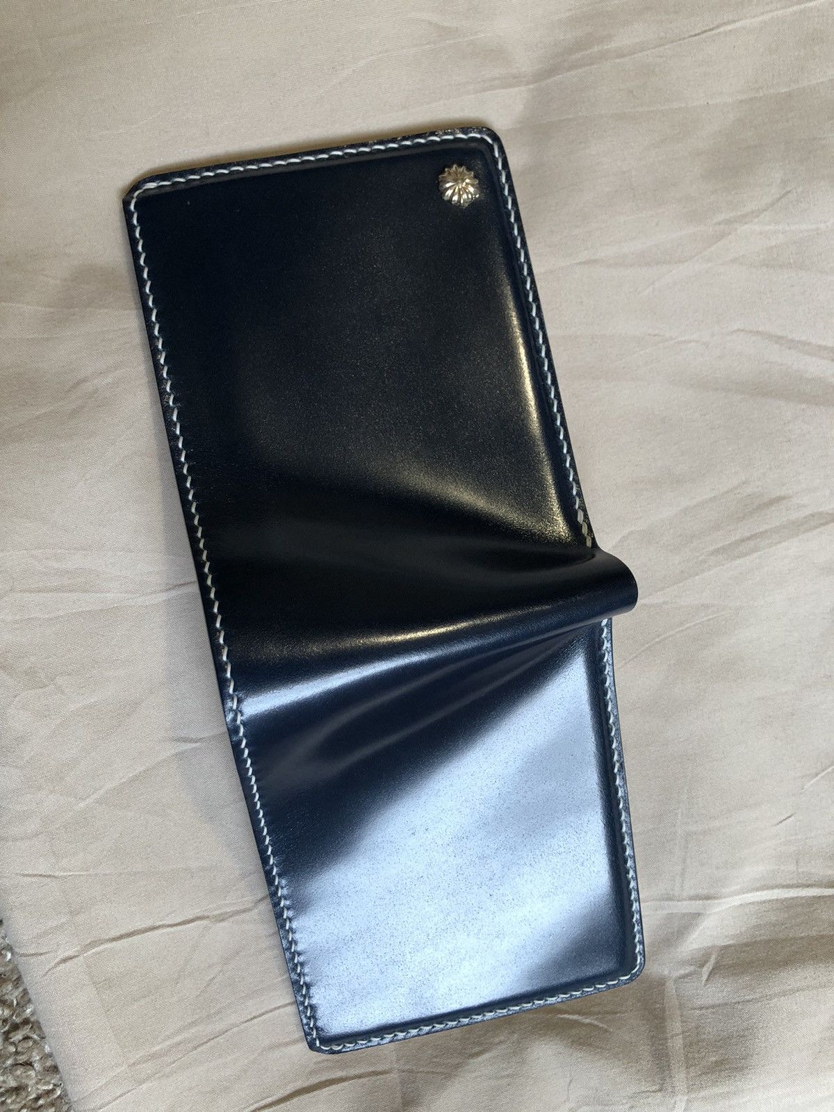 Alden × Allen Edmonds × Guidi Dark navy cordovan wallet | Grailed