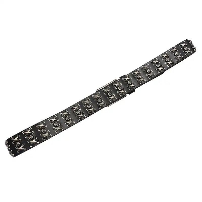 Designer Metal Rope cross Heavy Metal Rivet Belts | Grailed