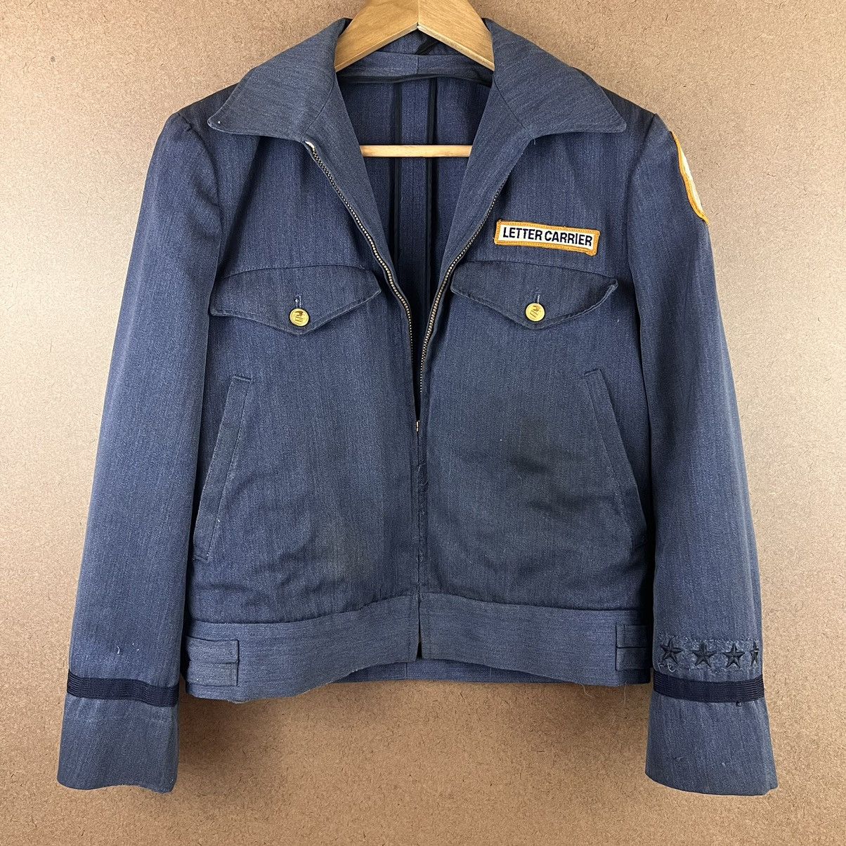 Streetwear × Vintage VTG 70s Letter Carrier Ike Style Jacket 4 Stars 50 ...