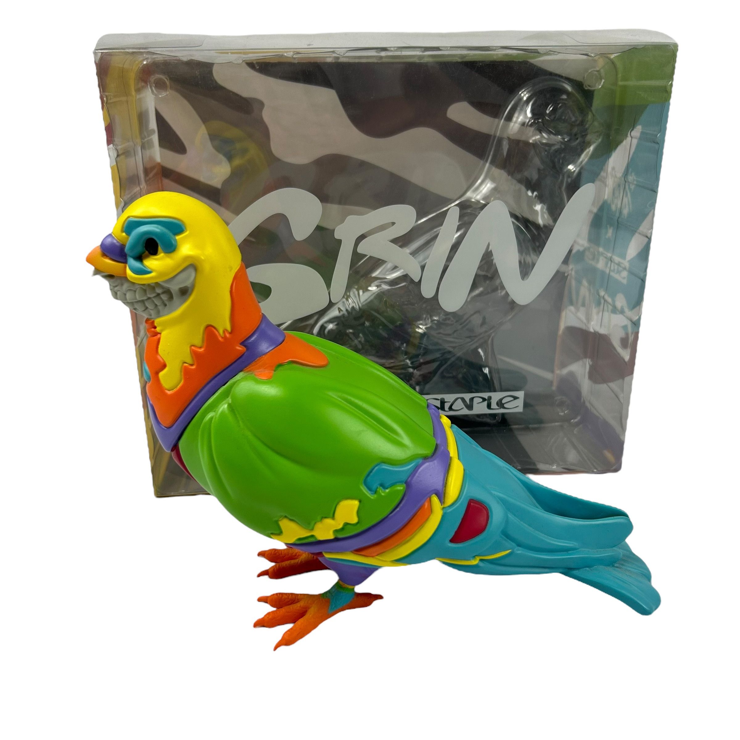 Staple Signed! Ron English X Staple Pigeon Grin Figure | Grailed