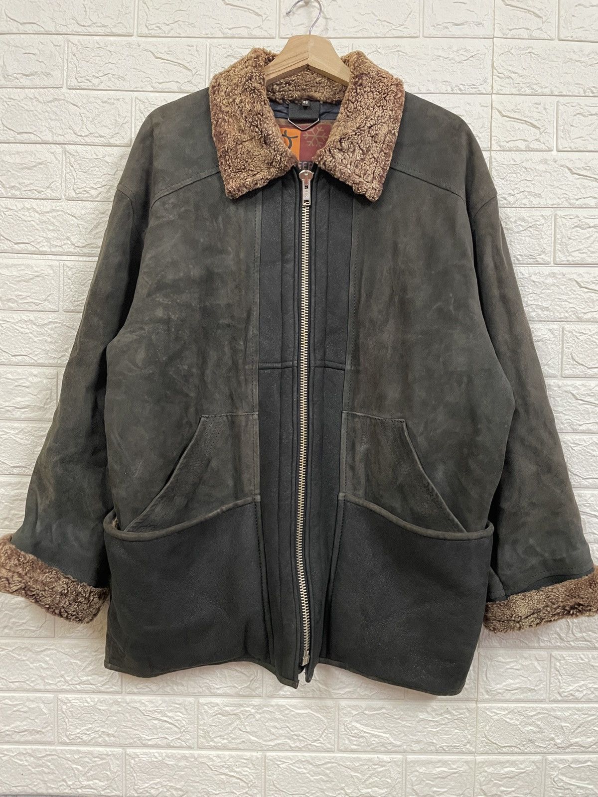 Genuine Leather × Leather Jacket × Vintage Reindeer from Lapland 100% ...