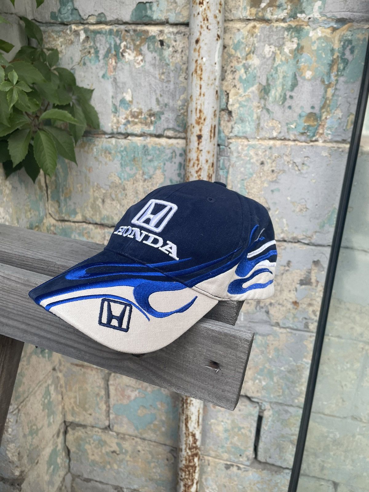Japanese Brand × Racing × Vintage Honda Racing Blue/White Cap Hat One ...