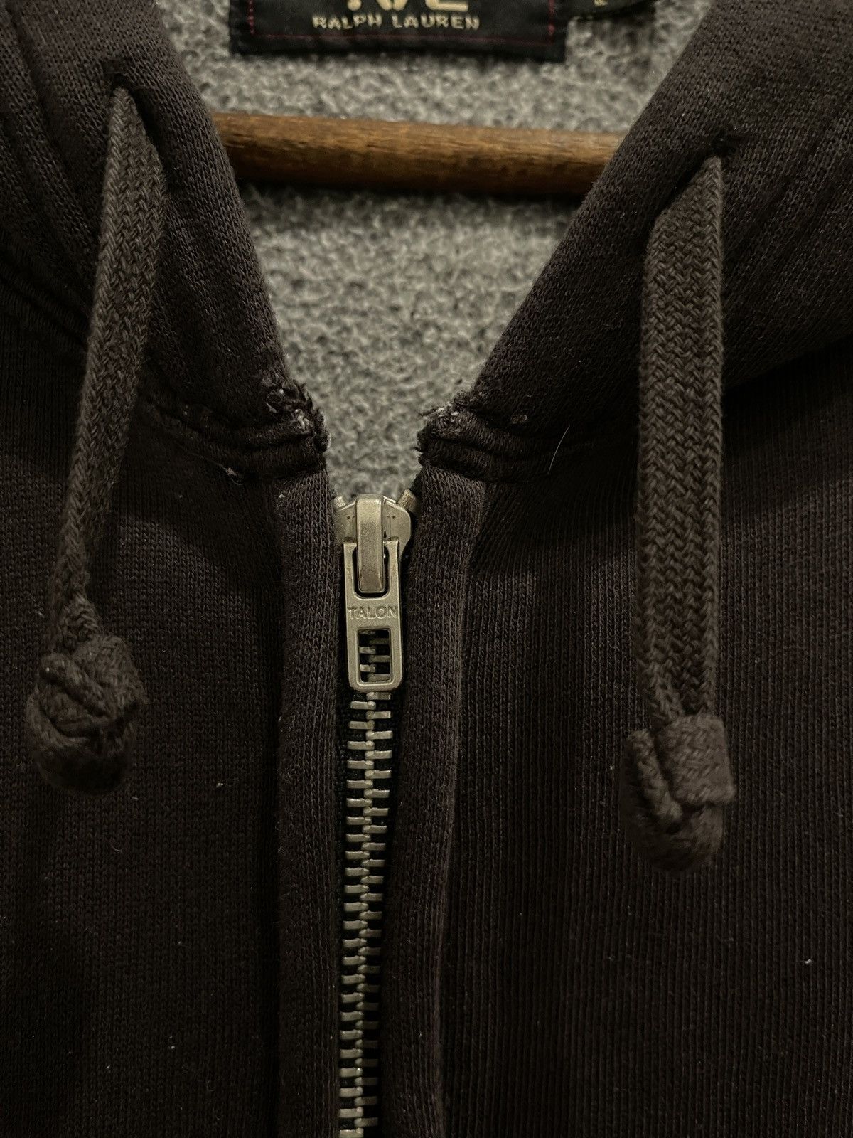 RRL Ralph Lauren Black Zip-up Hoodie | Grailed