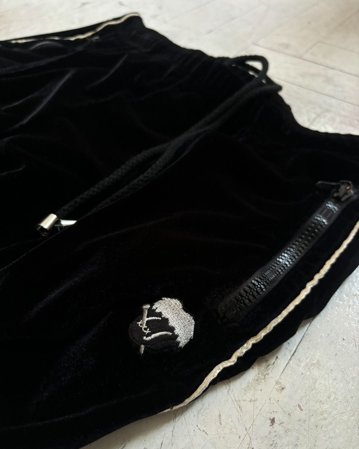 Number (N)ine 2003 SS Velour Rolling stones track pants | Grailed