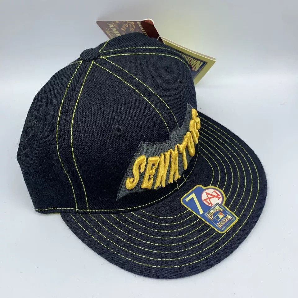 American Needle × MLB Harrisburg Senators Batman 7 Hat Fitted Cap Men ...