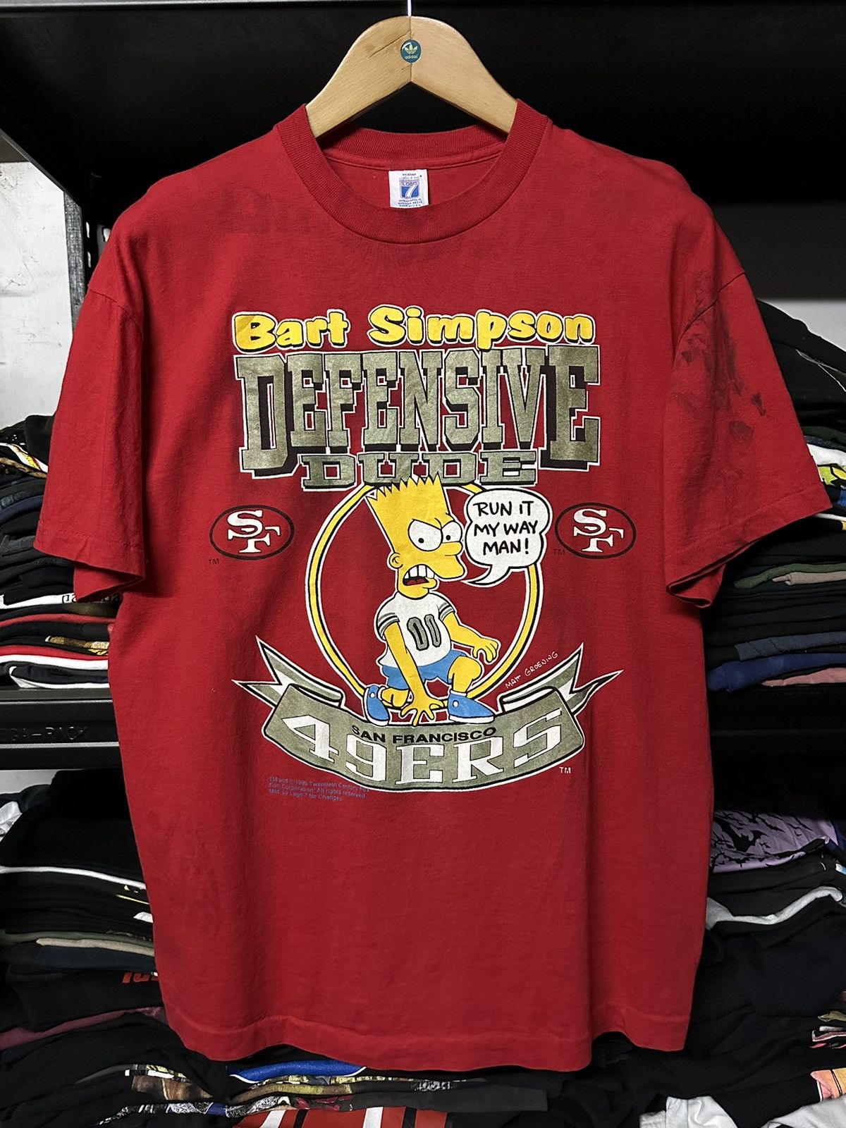 Vintage Vintage 90s Bart Simpson 49 Ers Logo 7 Faded Tee | Grailed