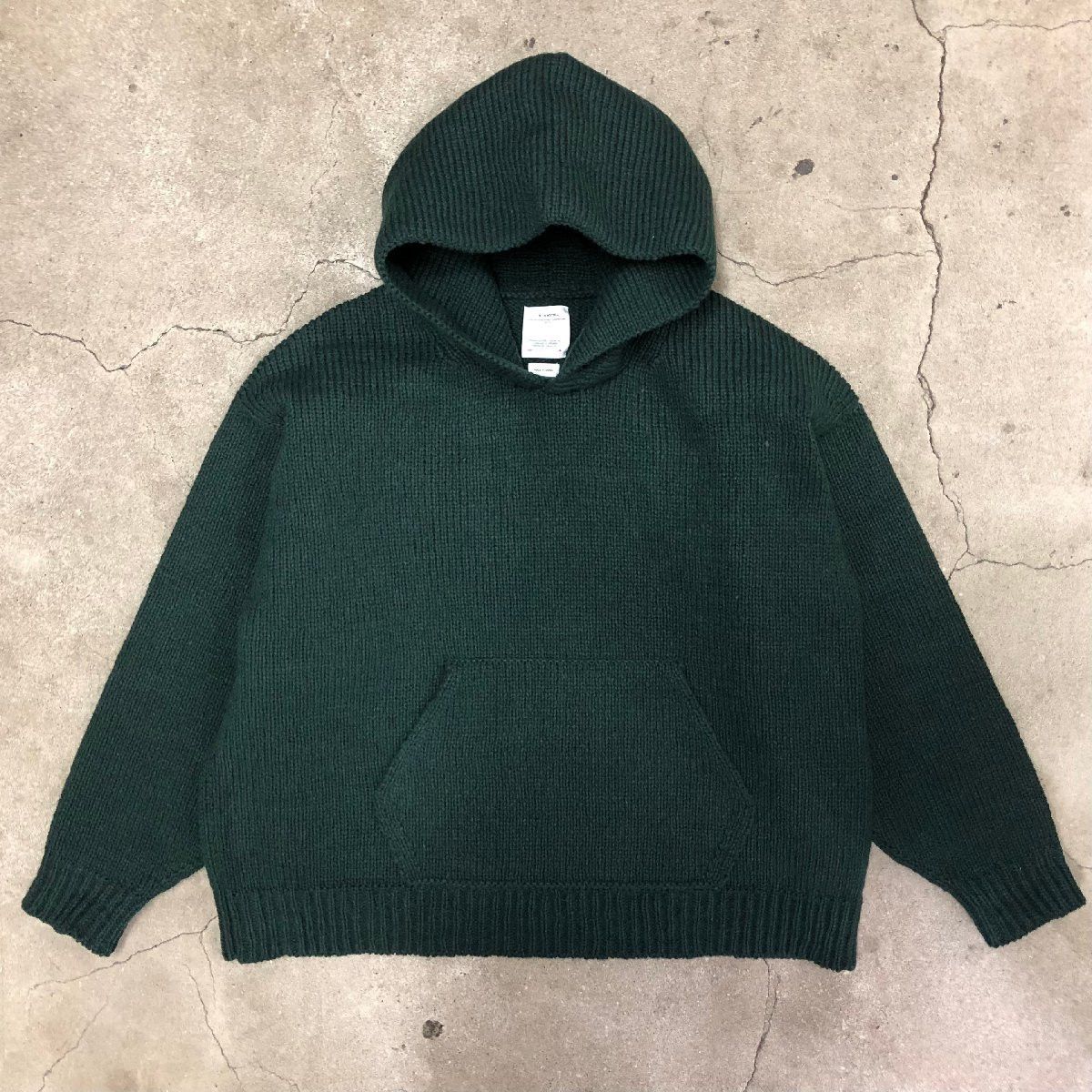Visvim 23aw visvim AMPLUS SB KNIT HOODIE P.O. GREEN | Grailed