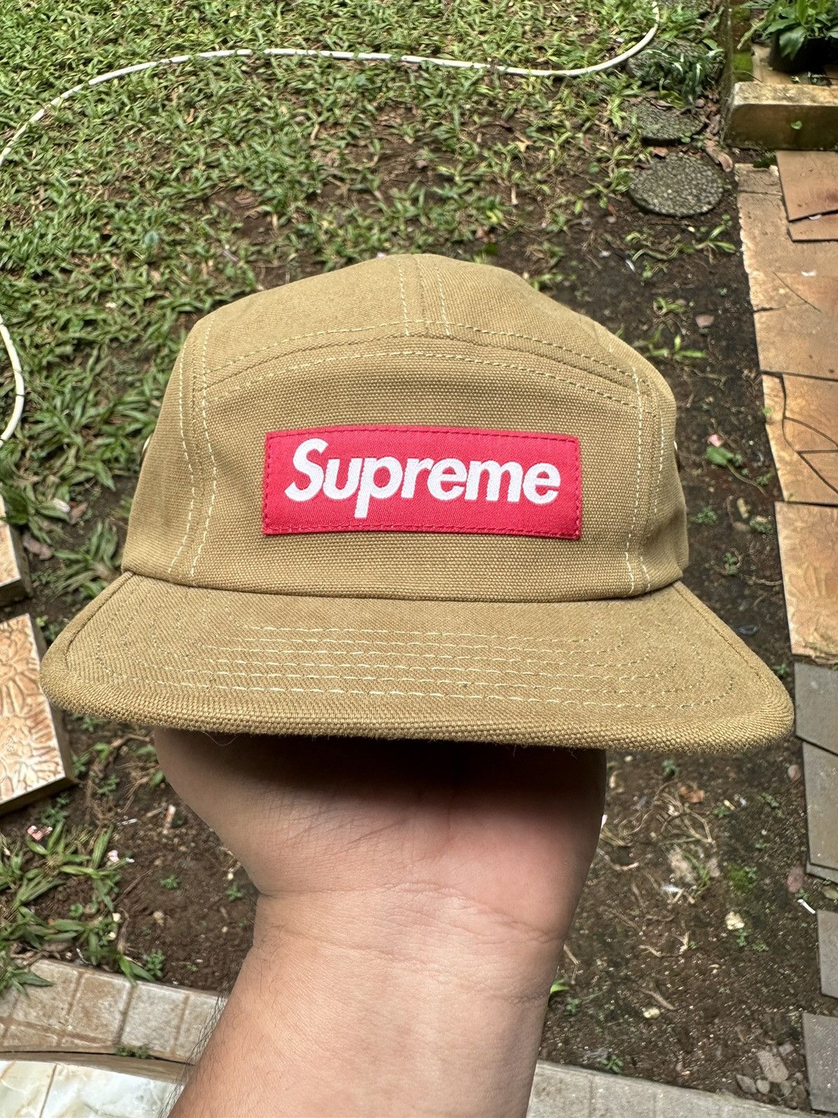 Supreme supreme 5 panel olive green | Grailed