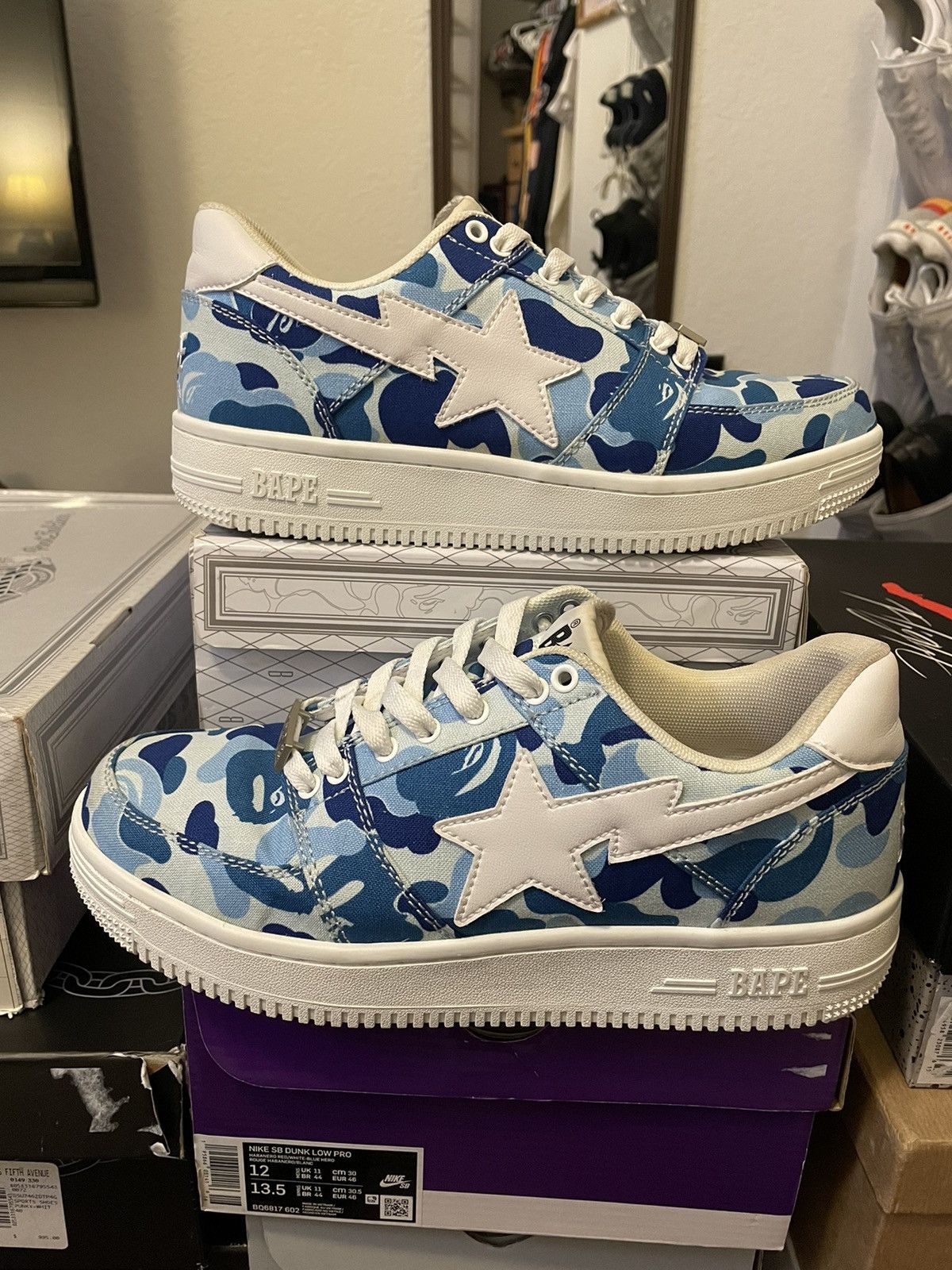 Bape Bapesta Low ABC Camo | Grailed