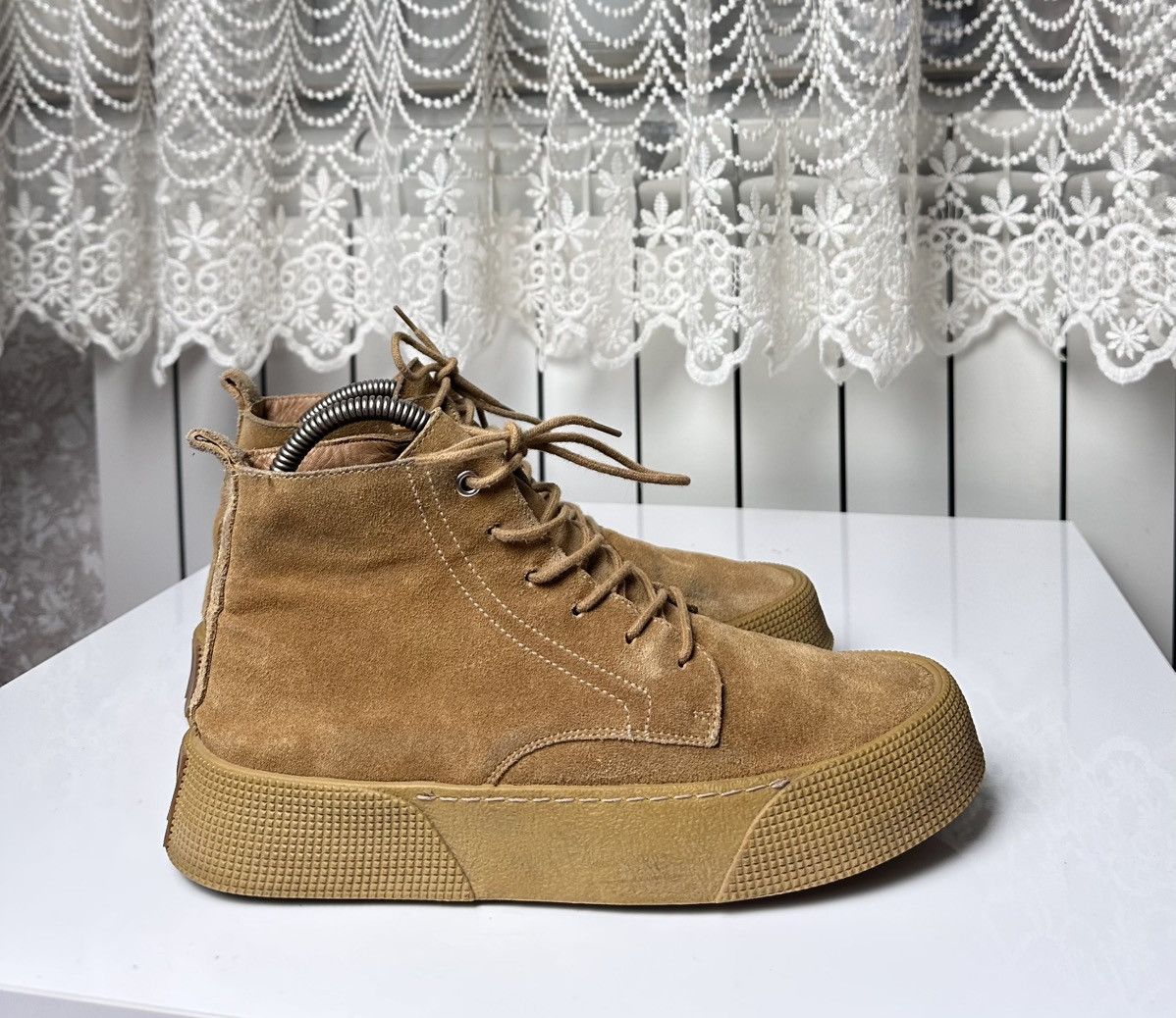 AMI AMI boots - Suede Chukka Boots - Tan AMI | Grailed