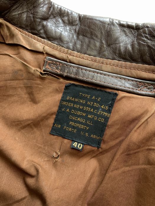 Vintage Vintage J.A Dubow A2 leather flight jacket. | Grailed