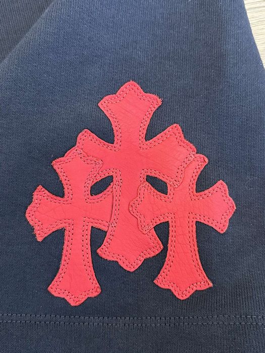 Chrome Hearts Chrome Hearts Paper Jam 3 Leather cross patch shorts | Grailed