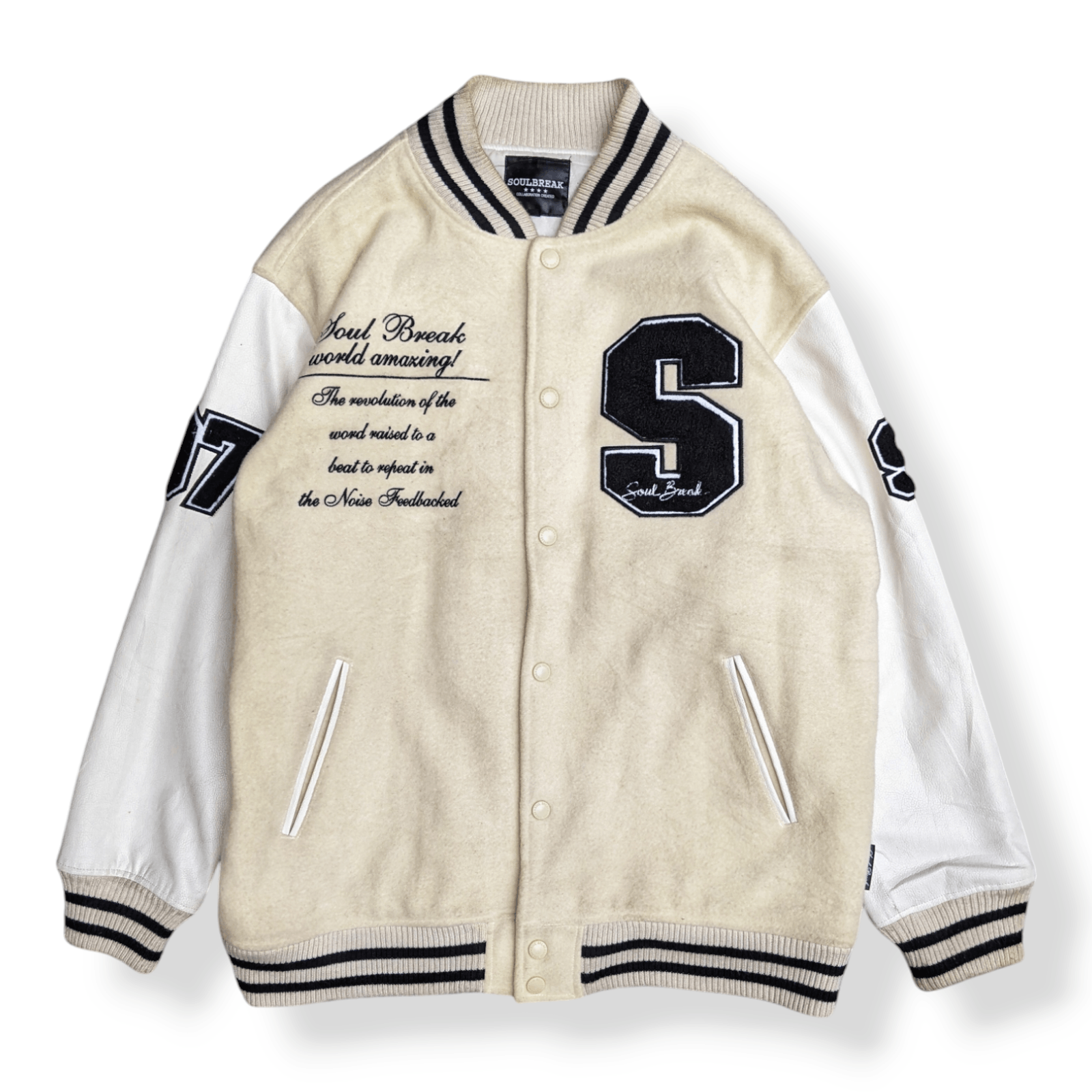 Streetwear × Varsity Jacket × Vintage Soul Break Ovesize Varsity Jacket ...