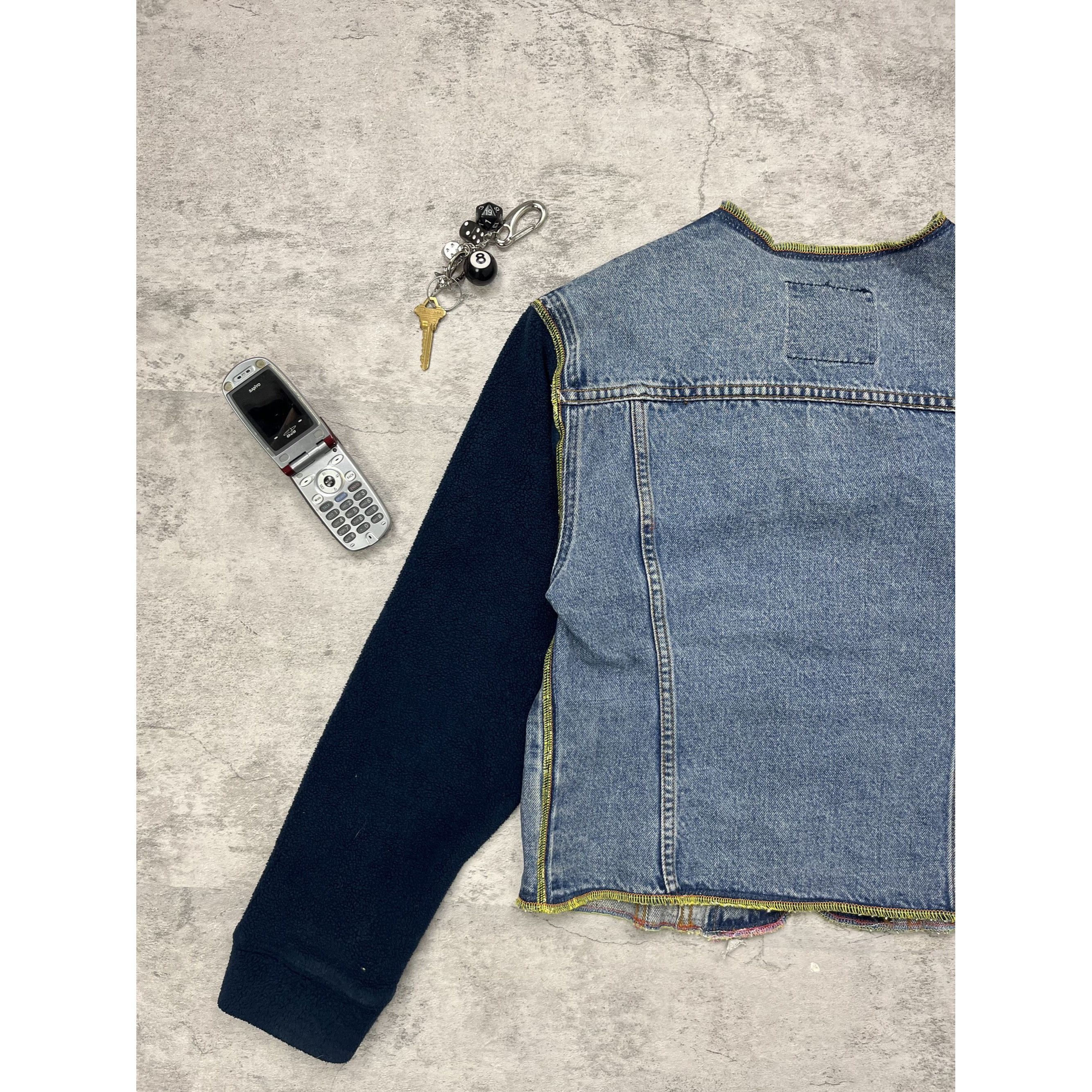 Other Denim & Fleece Button Up Rework Jacket | Grailed