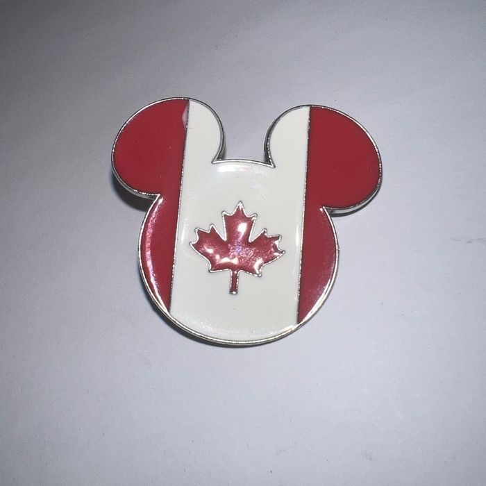 Disney Disney Epcot Mickey Mouse Canadian Flag Red & White Maple L ...