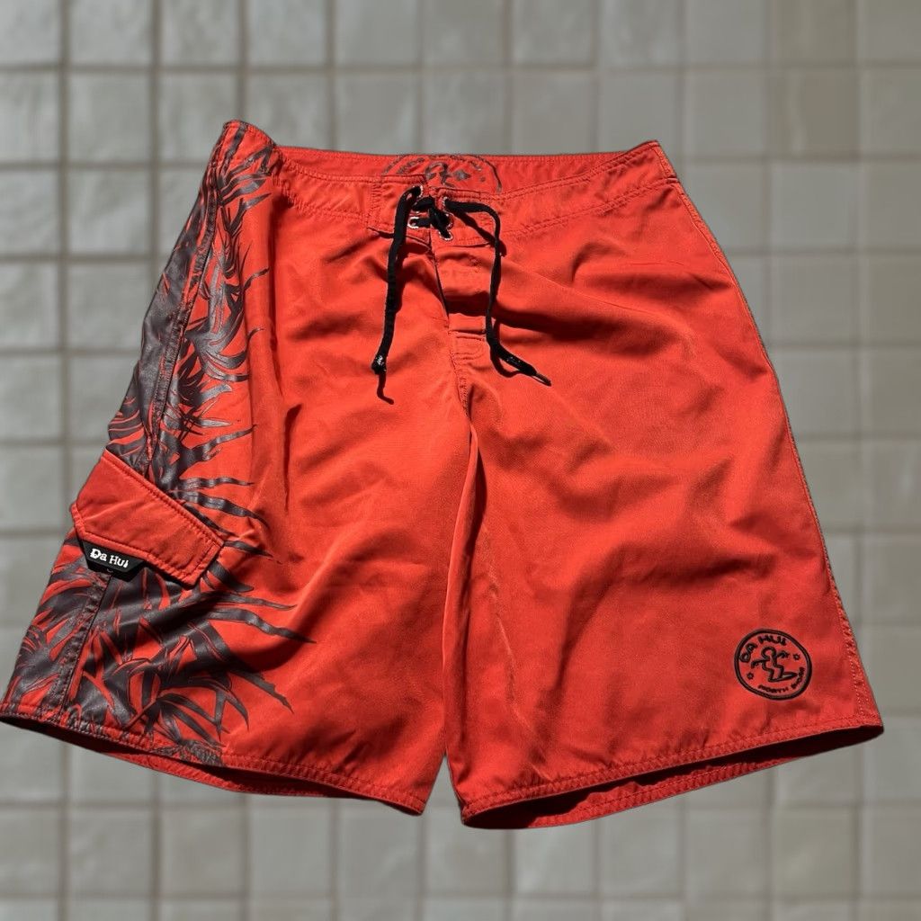 Swims Da Hui FRIENDS OF THE 90s Red Y2K Tribal Surf Swim Board Shorts ...